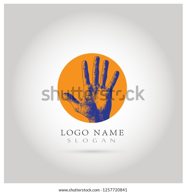 Human Hand Logo Icon Symbol Vector Stock Vector (Royalty Free ...
