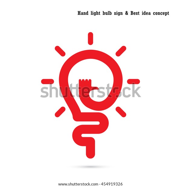 Human Hand Logo Light Bulb Logo Stock Vector (Royalty Free) 454919326 ...