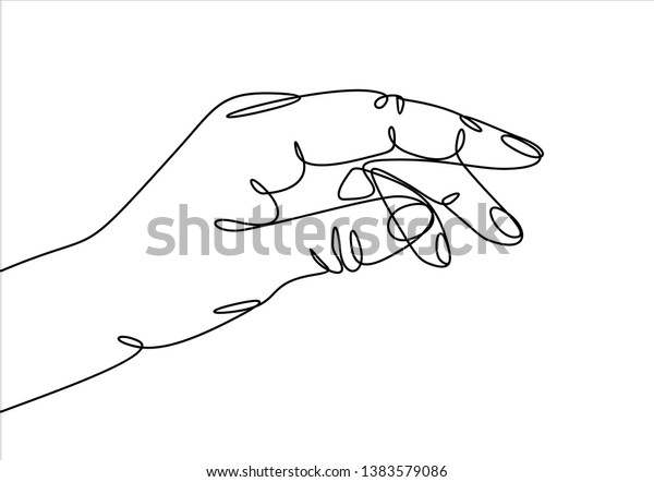 Human Hand Nails Continuous Line Stock Vector (Royalty Free) 1383579086 ...