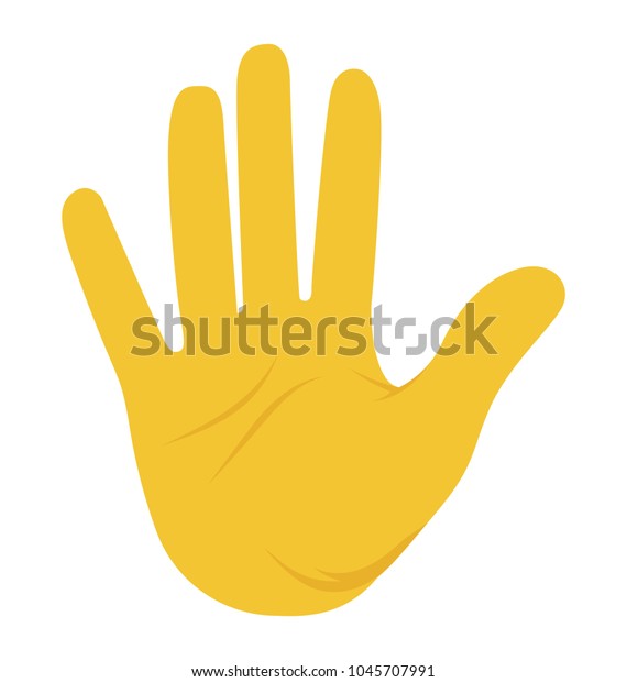 Human Hand Open Palm Five Fingers Stock Vector (Royalty Free ...