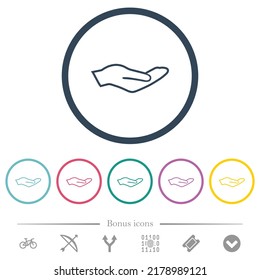 Human Hand Outline Flat Color Icons Stock Vector (Royalty Free ...