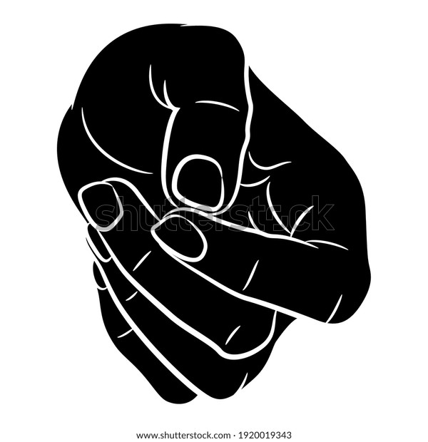 Human Hand Pinch Gesture Clenched Fist: เวกเตอร์สต็อก (ปลอดค่าลิขสิทธิ์ ...