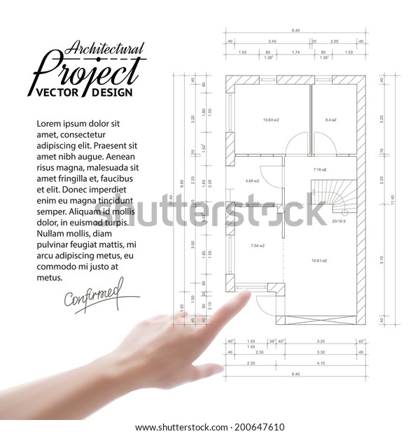 Human Hand Pointing Architecture On House Stock Vector (Royalty Free ...