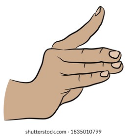 Human Hand Pointing Index Finger Cartoon Stock Vector (Royalty Free ...
