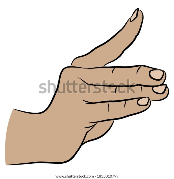 Human Hand Pointing Index Finger Cartoon Stock Vector (Royalty Free ...