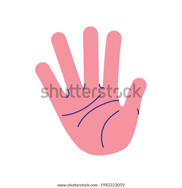 Human Hand Stop Gesture Icon Stock Vector (Royalty Free) 1982223059 ...