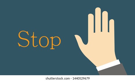 Human Hand Stop Vector Illustration Eps Stock Vector (Royalty Free ...