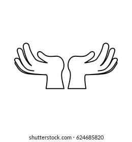 Human Hand Symbol Stock Vector (Royalty Free) 624685820