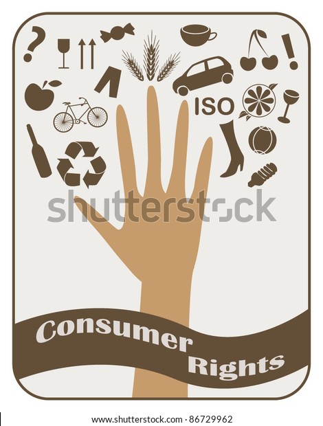 Human Hand Variety Goods Concept Rights Stock Vector (Royalty Free ...