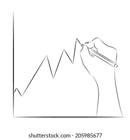 Human Hand Writing Diagram Stock Vector (Royalty Free) 205985677 ...