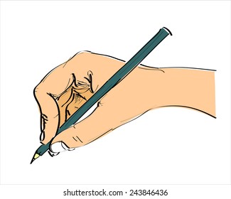 Human Hand Writing Vector Sketch: เวกเตอร์สต็อก (ปลอดค่าลิขสิทธิ์ ...