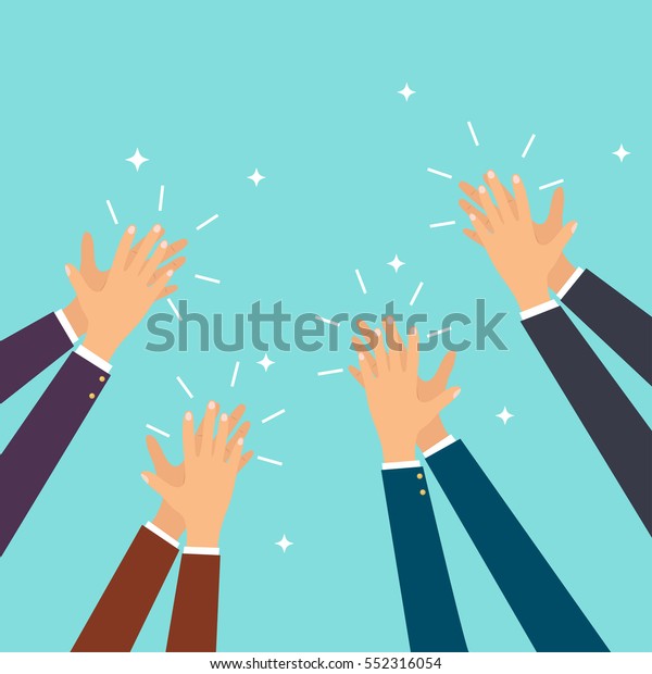 Les mains humaines applaudissent. Concept d'illustration : image ...