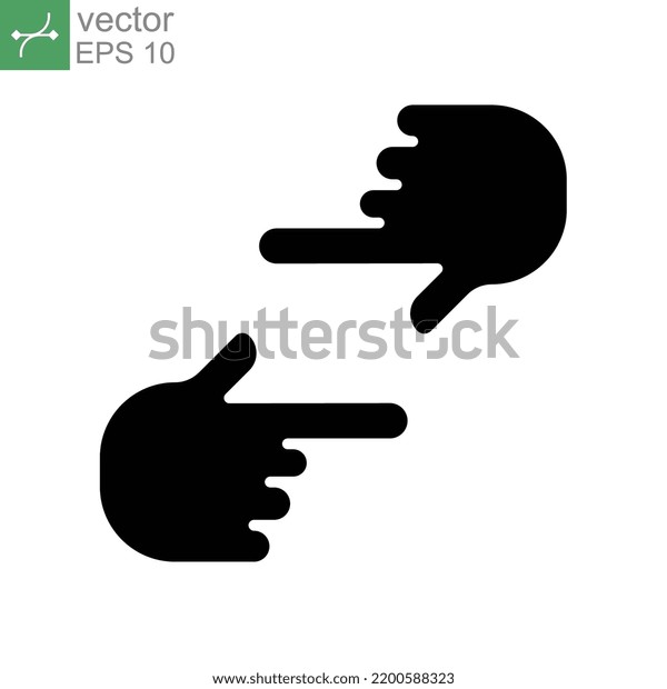 Human Hands Cropping Symbol Glyph Icon Stock Vector (Royalty Free ...