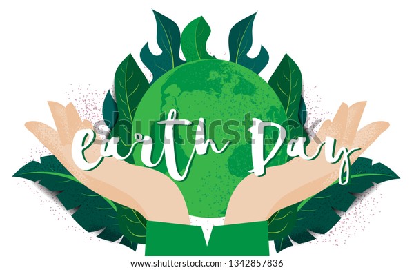 Human Hands Holding Earth Save Earth Stock Vector (Royalty Free ...