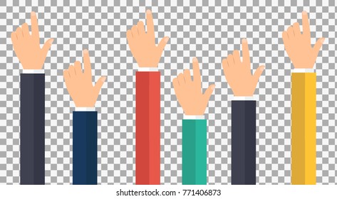 Human Hands Showing Direction On Transparent Stock Vector (Royalty Free ...