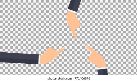 Human Hands Showing Direction On Transparent Stock Vector (Royalty Free ...