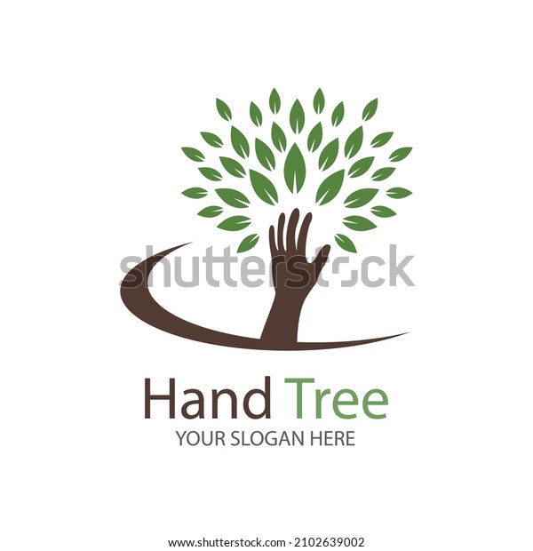 Human Hands Tree Green Leaves Logo 库存矢量图（免版税）2102639002 | Shutterstock
