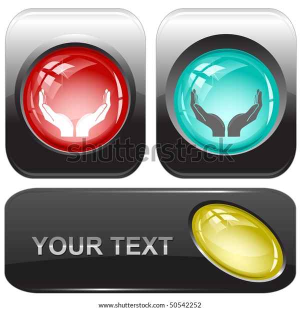 Human Hands Vector Internet Buttons Stock Vector (Royalty Free ...
