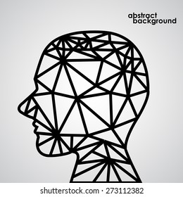 Human Head 3d Geometric Colorful Triangles Stock Vector (Royalty Free ...