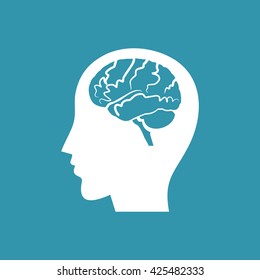 Human Head Brain Icon Eps10 Stock Vector (Royalty Free) 399942892