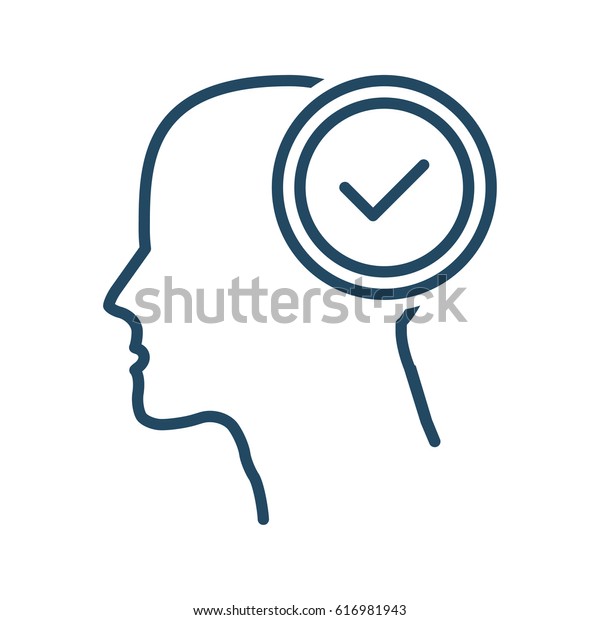 Human Head Check Mark Vector Icon: เวกเตอร์สต็อก (ปลอดค่าลิขสิทธิ์ ...
