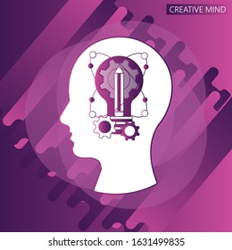 Human Head Creative Idea Illustration Stock Vector (Royalty Free ...