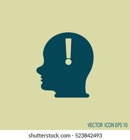 Human Head Exclamation Mark Stock Vector (Royalty Free) 526182157
