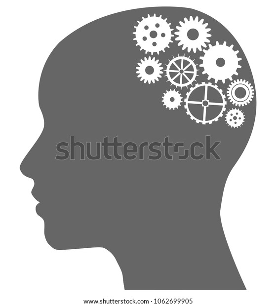 Human Head Gears Head Thinking Strategy Stock Vector (Royalty Free ...