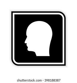 Human Head Icon Black Vector Icon Stock Vector (Royalty Free) 398188387 ...
