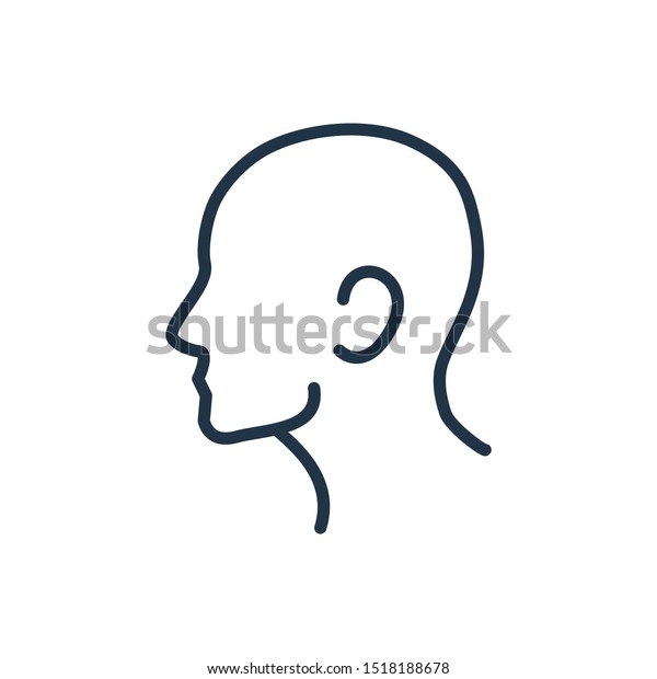 Human Head Icon Isolated Avatar Human Stock Vector (Royalty Free ...