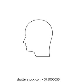 Human Head Icon Vector Icon Stock Vector (Royalty Free) 375000055 ...