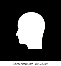 Human Head Icon White Vector Icon Stock Vector (Royalty Free) 331635809 ...