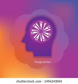 Human Head Imagination Icon Concept Illustration Stock Vector (Royalty ...