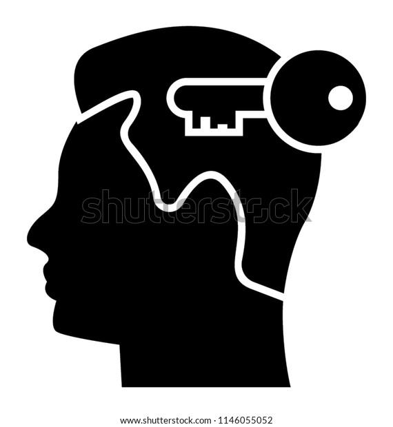 Human Head Lock Key Problem Solving Stock Vector (Royalty Free ...