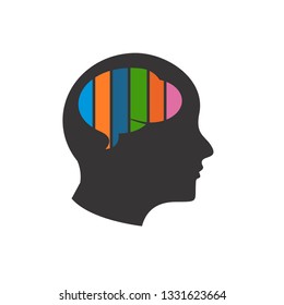 Human Head Logo Icon Stock Vector (Royalty Free) 1331623664 | Shutterstock