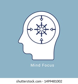 Human Head Mind Focus Icon Concept Stock Vector (Royalty Free ...