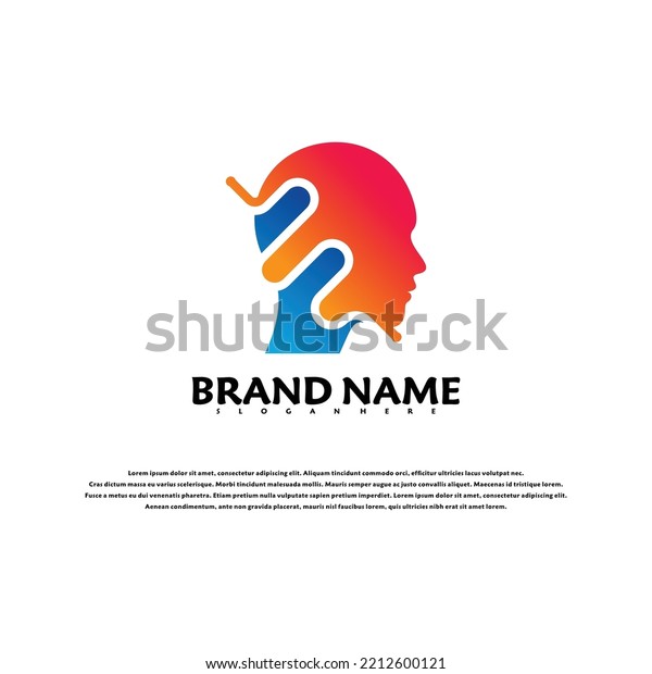 Human Head Pulse Symbol Logo Vector: vetor stock (livre de direitos ...