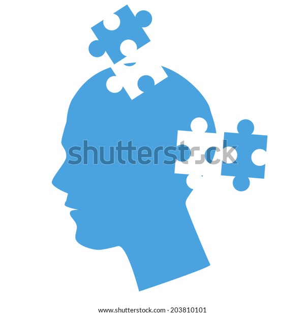Human Head Puzzle Pieces Stock Vector (Royalty Free) 203810101