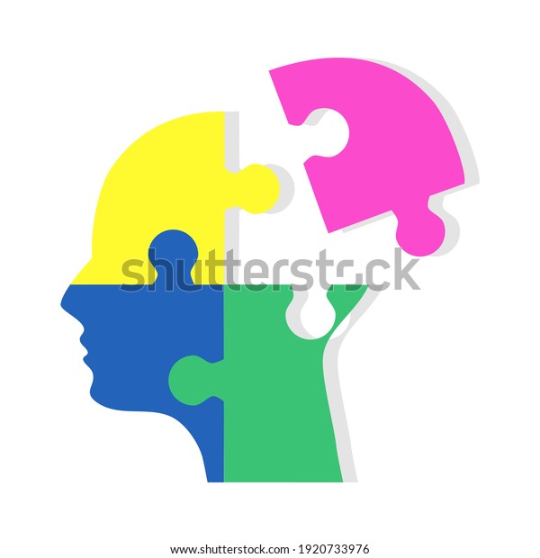 Human Head Puzzle Pieces Icon Human Stock Vector (Royalty Free) 1920733976