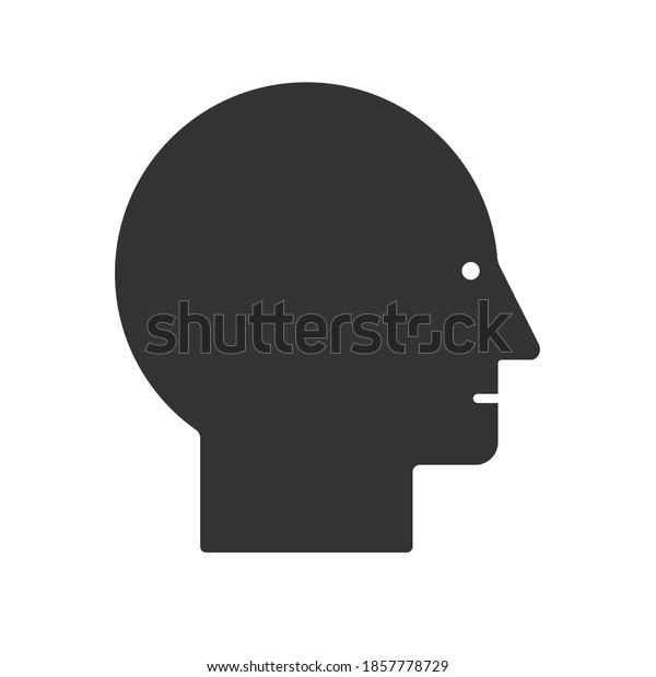 Human Head Shape Icon Person Side Stock Vector (Royalty Free ...