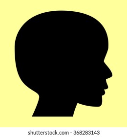 Human Head Sign Flat Style Icon Stock Vector (Royalty Free) 368283143 ...