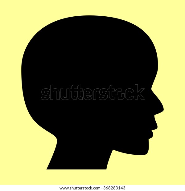 Human Head Sign Flat Style Icon Stock Vector (Royalty Free) 368283143 ...