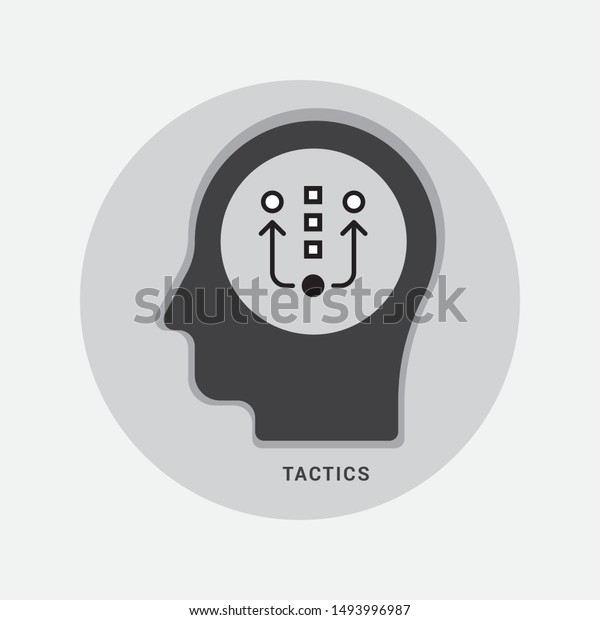 Human Head Tactics Icon Concept Vector Stock Vector (Royalty Free ...