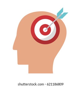 Human Head Target Marketing Idea Stock Vector (Royalty Free) 621186809 ...