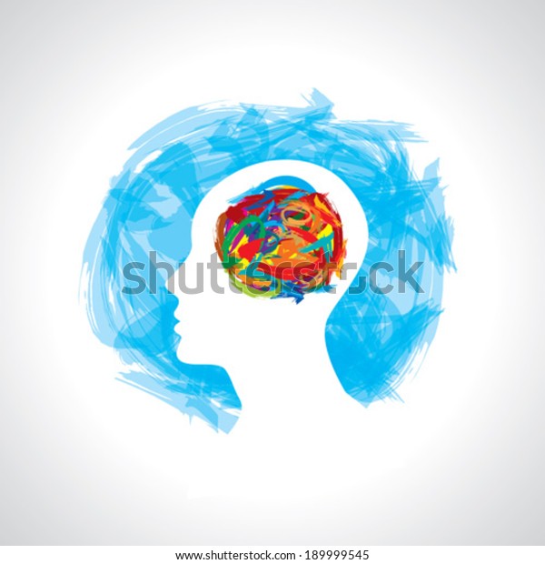Human Head Thinking Making Brush Stocks Stock Vector (Royalty Free ...