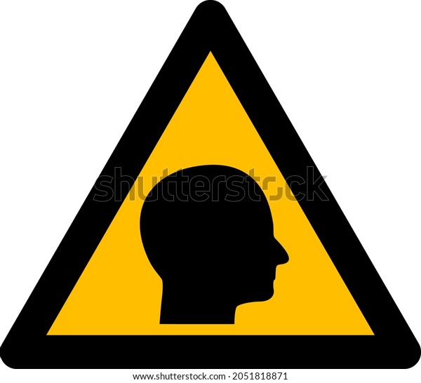 Human Head Warning Vector Illustration Flat Stock Vector (Royalty Free ...