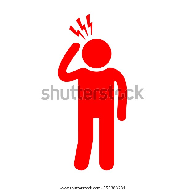 Human Headache Icon Vector Illustration Stock Vector (Royalty Free ...