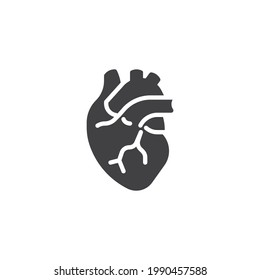 Human Heart Anatomy Vector Icon Filled Stock Vector (Royalty Free ...