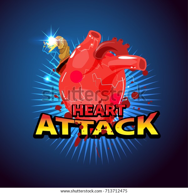 Human Heart Bomb Heart Attack Concept Stock Vector (Royalty Free ...