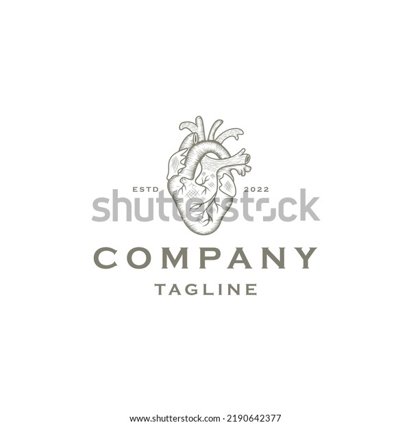 Human Heart Logo Icon Design Template Stock Vector (Royalty Free ...
